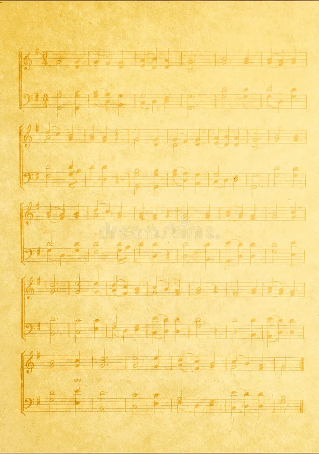 Faded music sheet stock illustration. Illustration of paper - 4547457