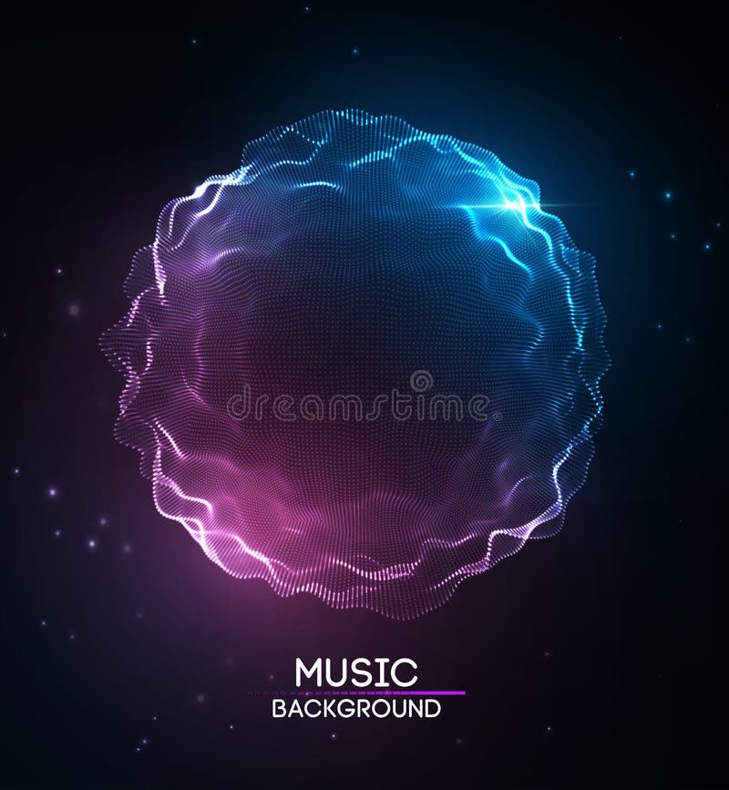 Music Abstract Background Blue. Equalizer for Music, Showing Sound ...