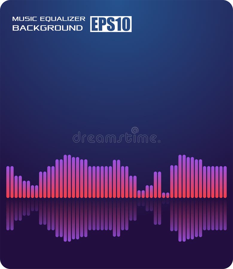 Music Abstract Background Blue. Equalizer for Music, Showing Sound ...