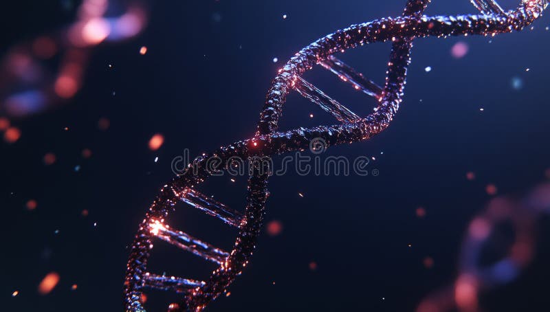 Music Abstract Background. DNA Network with Connecting Dots and Lines ...