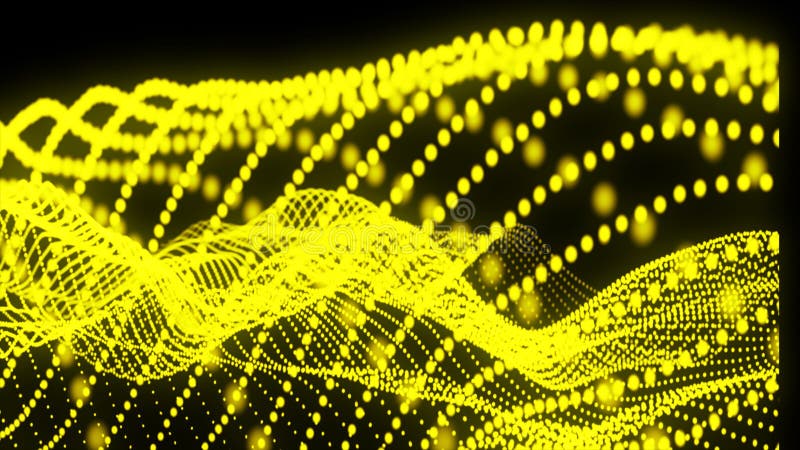 Yellow Abstract Background. Equalizer for Music, Showing Sound Waves ...
