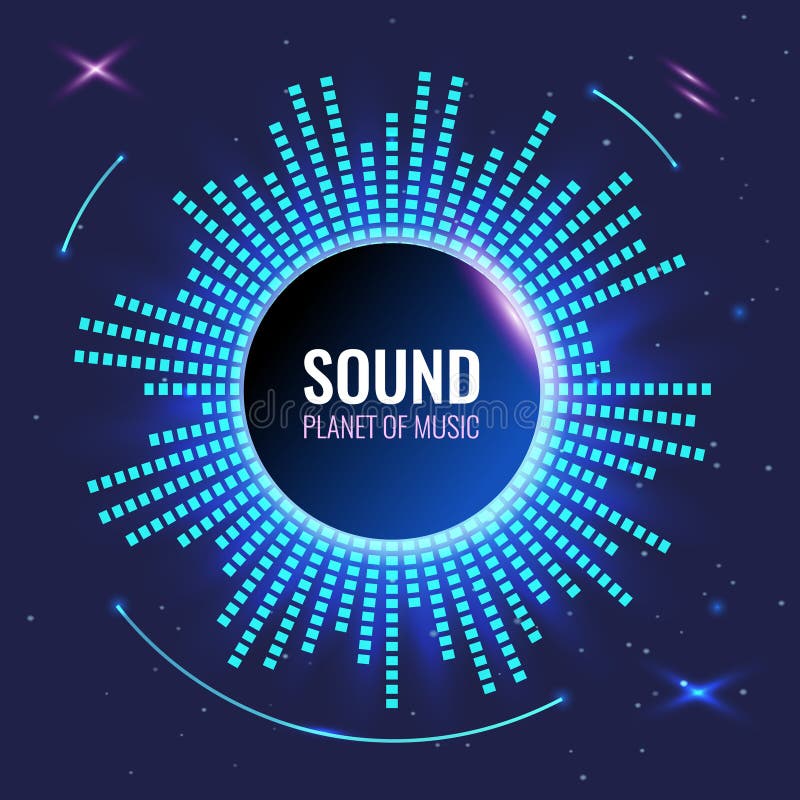 Music Abstract Background. Planet of Sound Stock Vector - Illustration ...