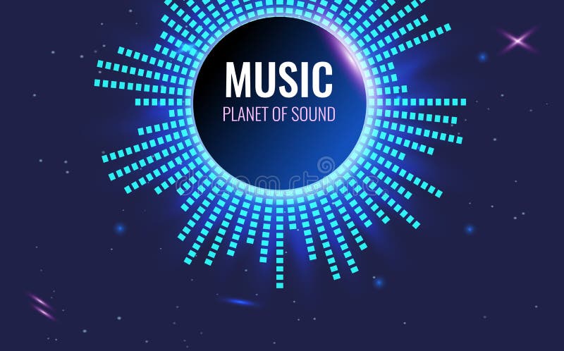Music Abstract Background. Planet of Sound Stock Vector - Illustration ...