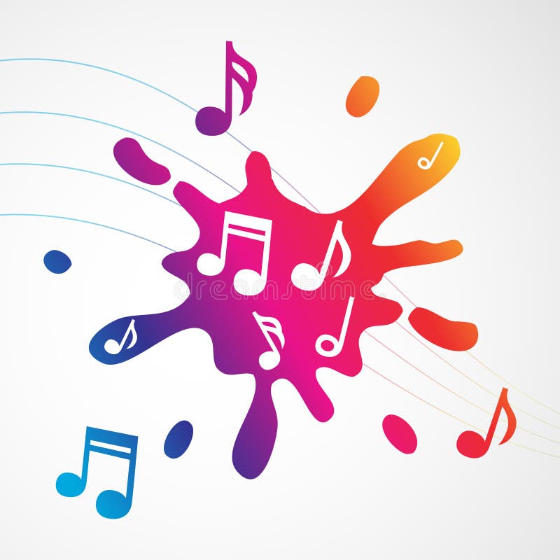 Music Abstract Colorful Splash Stock Vector - Illustration of modern ...