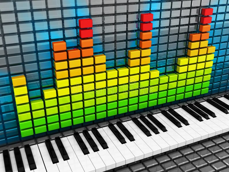 Music spectrum stock illustration. Illustration of equalizer - 27434076