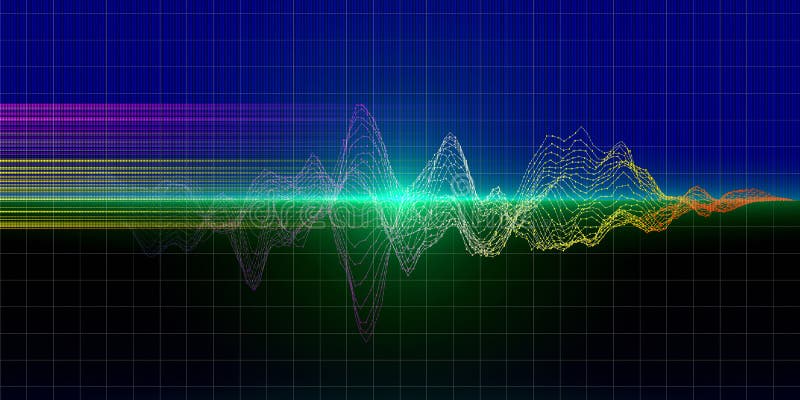 Music Abstract Wave Background. Sound Color Lines Concept. Equalizer ...