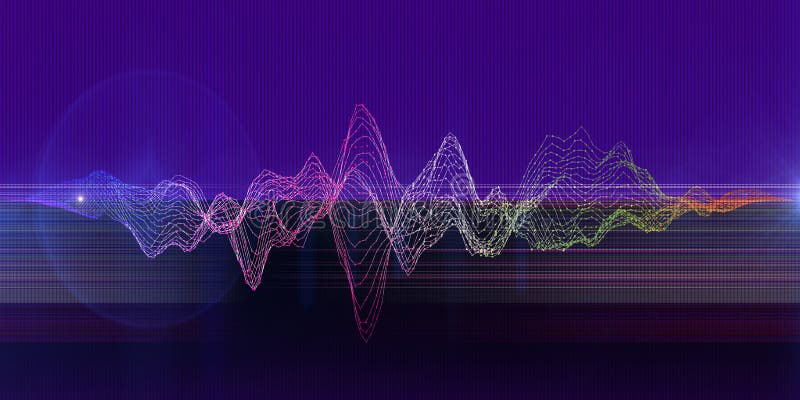 Music Abstract Wave Background. Sound Lines Color Concept. Equalizer ...