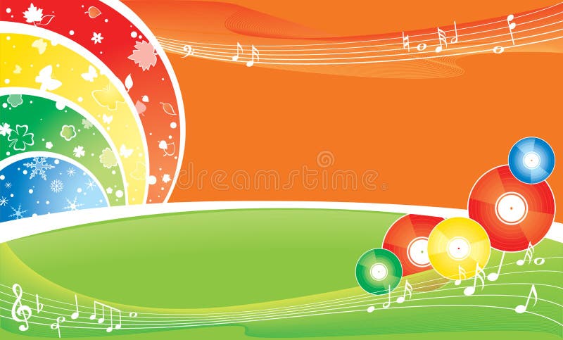 Music all the year round stock illustration. Illustration of background ...