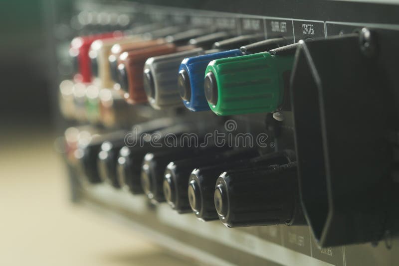 Music amplifier back panel stock photo. Image of scart - 123380036