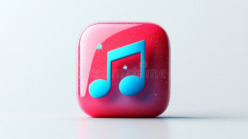 The music app icon is blue stock illustration. Illustration of treble ...