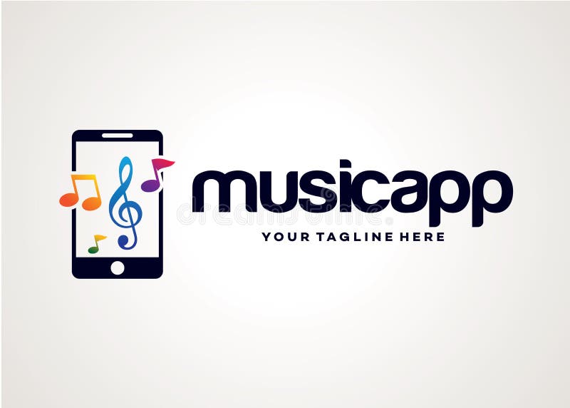 Music Application Logo Template Design Vector Stock Illustration ...