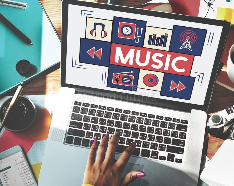 Music Audio Art Instrumental Melody Playing Concept Stock Photo - Image ...