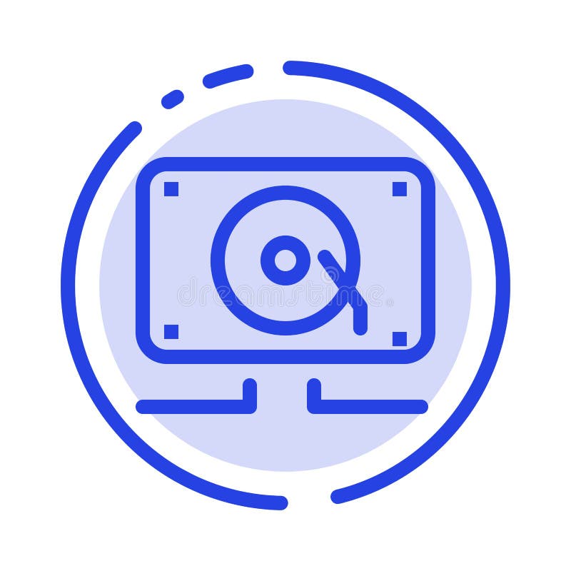 Music, Audio, Speaker, Loud Blue Dotted Line Line Icon Stock Vector ...
