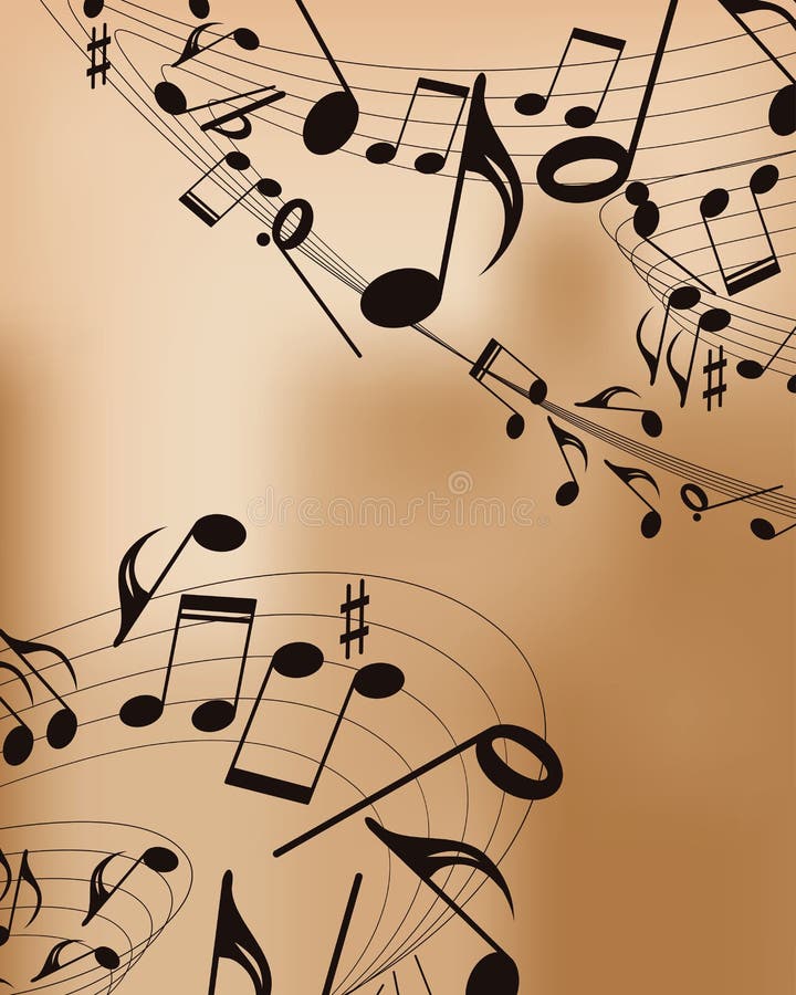 Background with Music Notes Stock Vector - Illustration of background ...