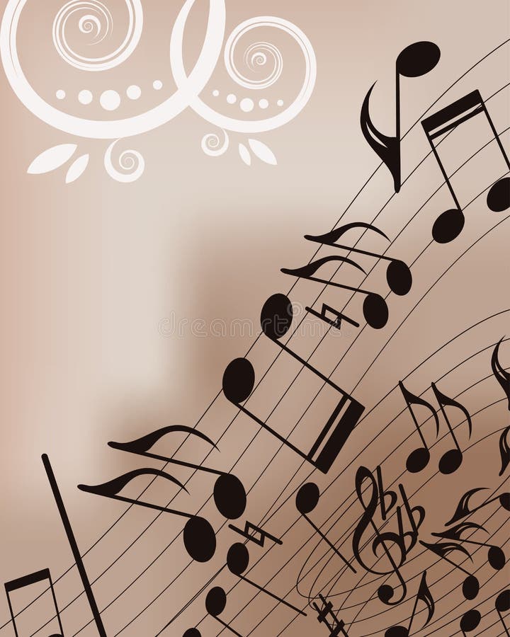 Creative Music Background in Psychedelic Style with Notes Stock Vector ...