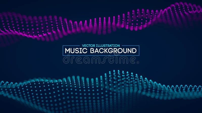 Music Background Blue Abstract Futuristic Background. Future Technology ...