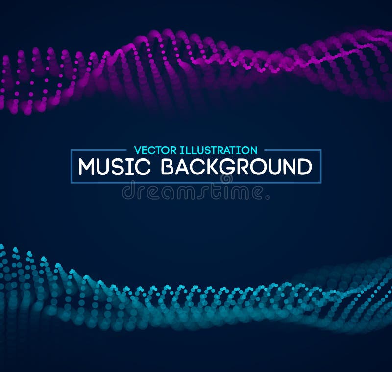 Music Background Blue Abstract Futuristic Background. Future Technology ...