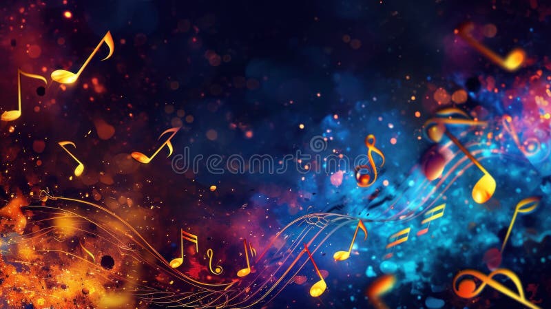Music Background with Copy Space Stock Photo - Image of symbol, pattern ...