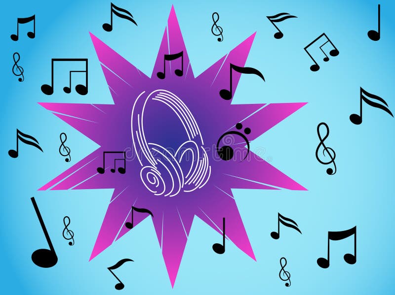 Ear music notes stock vector. Illustration of listening - 86727446