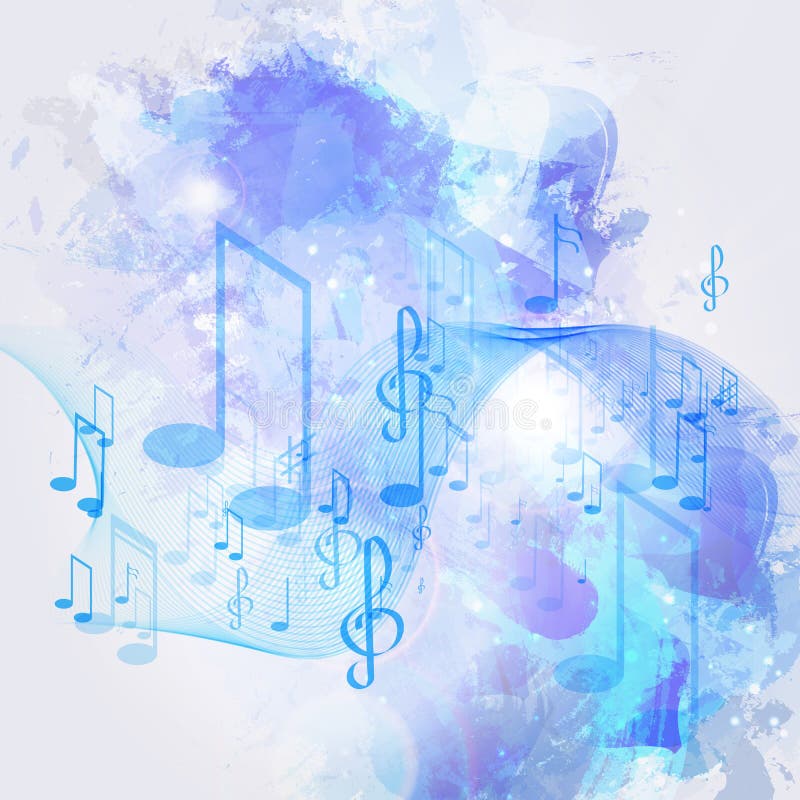 Light Blue Music Abstract Background - Vector Stock Vector ...