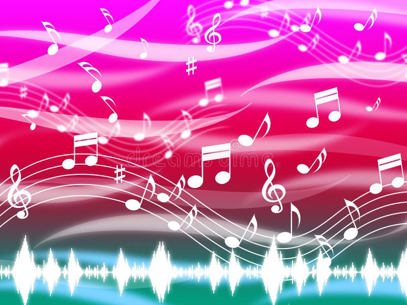 Music Background Means Blues Classical and Melody Stock Illustration ...