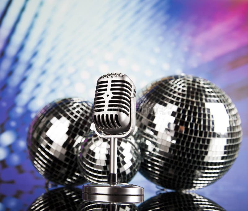 Music Background Microphone Disco Balls Photos - Free & Royalty-Free ...