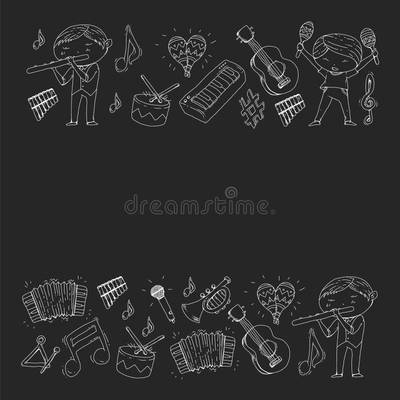 Music Background for Patterns. Vector Illustration with Musical ...