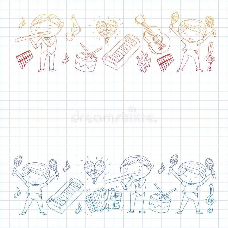 Music Background for Patterns. Vector Illustration with Musical ...