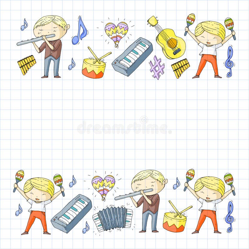 Music Background for Patterns. Vector Illustration with Musical ...