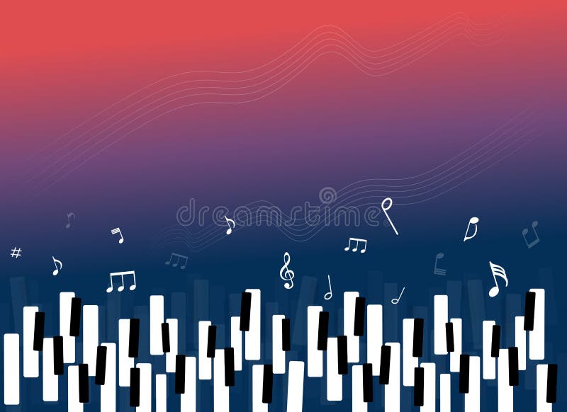 Music Background with Piano and Musical Notes Premium Vector Stock ...
