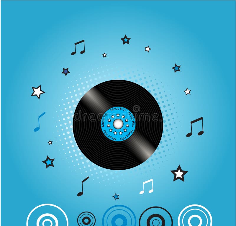 Vinyl Plate Disc Isolated on White Background. Music Retro Icon. Stock ...