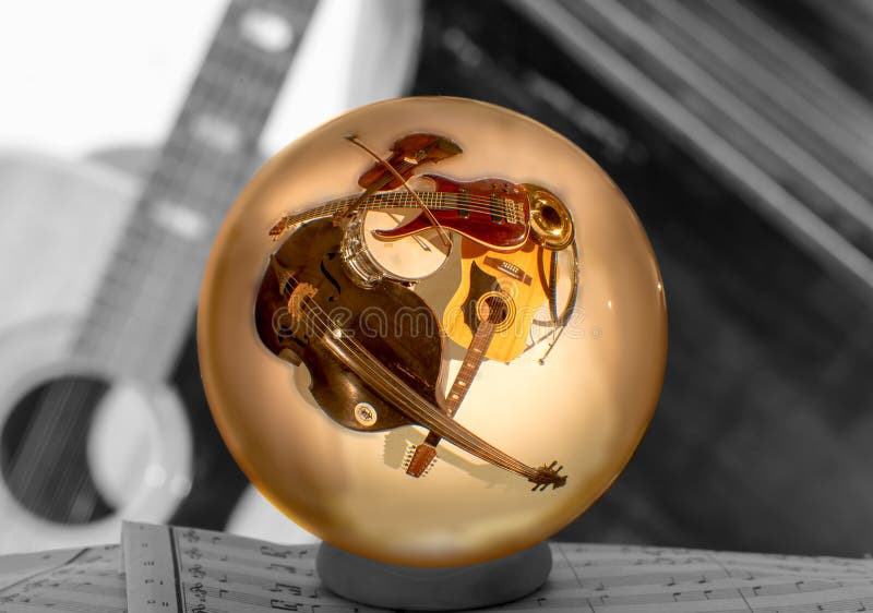 Music in the ball stock image. Image of ball, double - 79144077