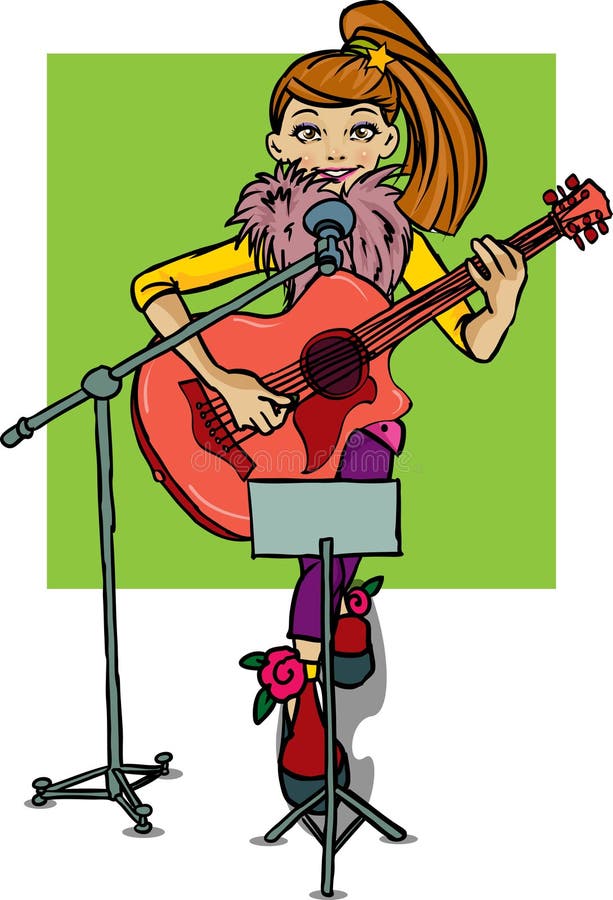 Music band stock vector. Illustration of girl, scene - 74905063