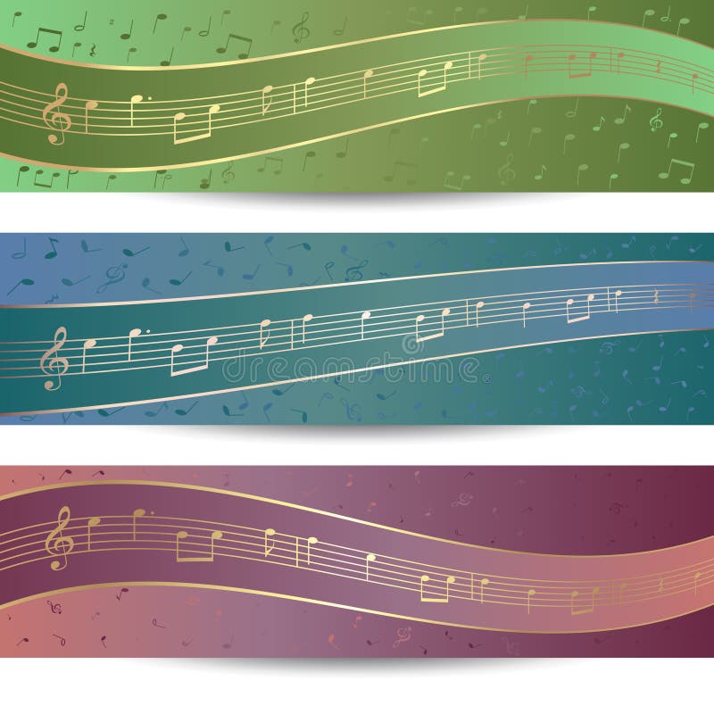 Music banners stock vector. Illustration of ornament - 27053174