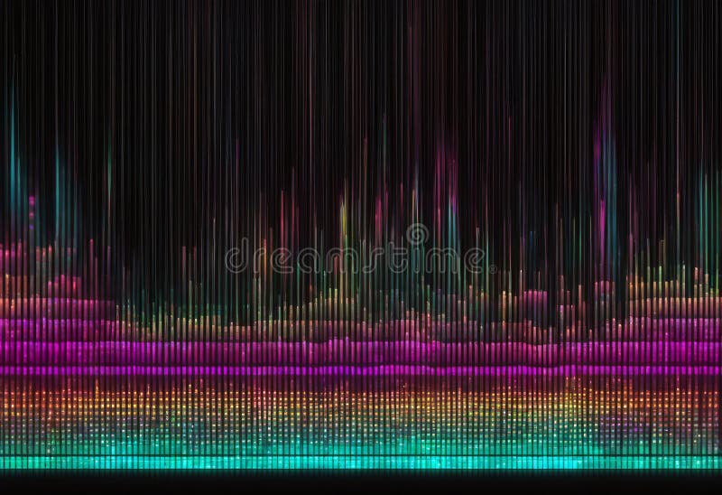 Music Bassy Illuminated Wave Background Pattern Generative AI Black ...