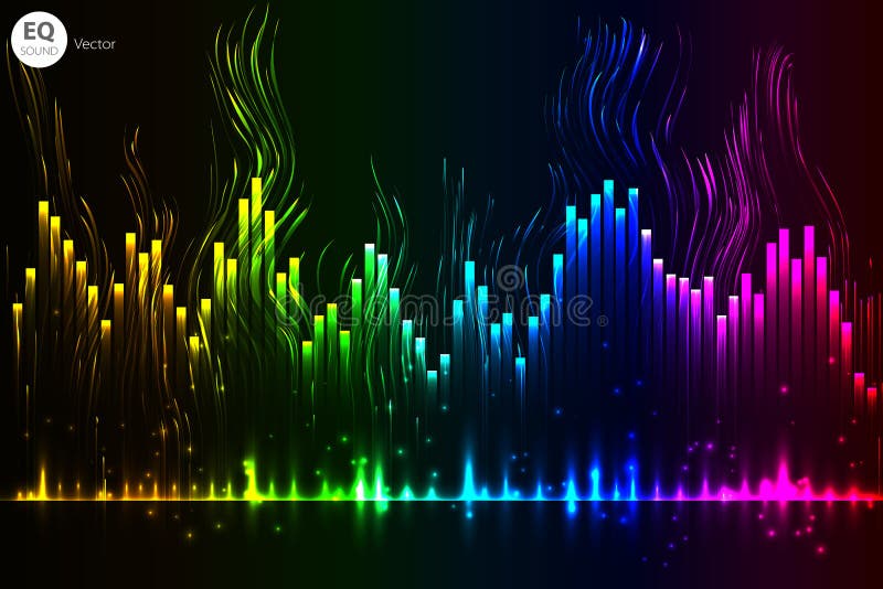 Music Beat Vector. Lights Background. Abstract Equalizer. Sound Wave ...