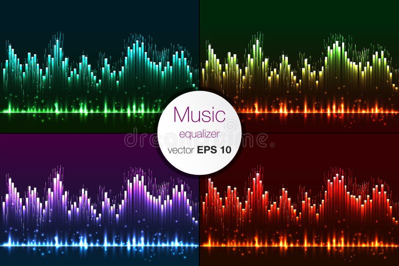Music Beat . Lights Background. Abstract Equalizer. Sound Wave. Audio ...