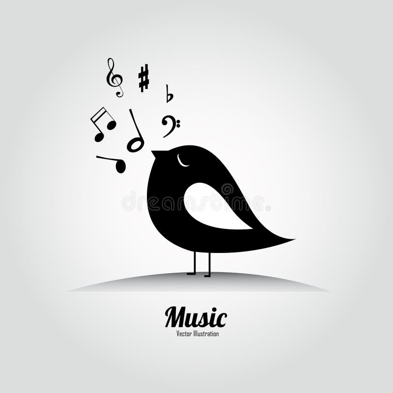 Singing Musical Note Birds stock vector. Illustration of creative ...
