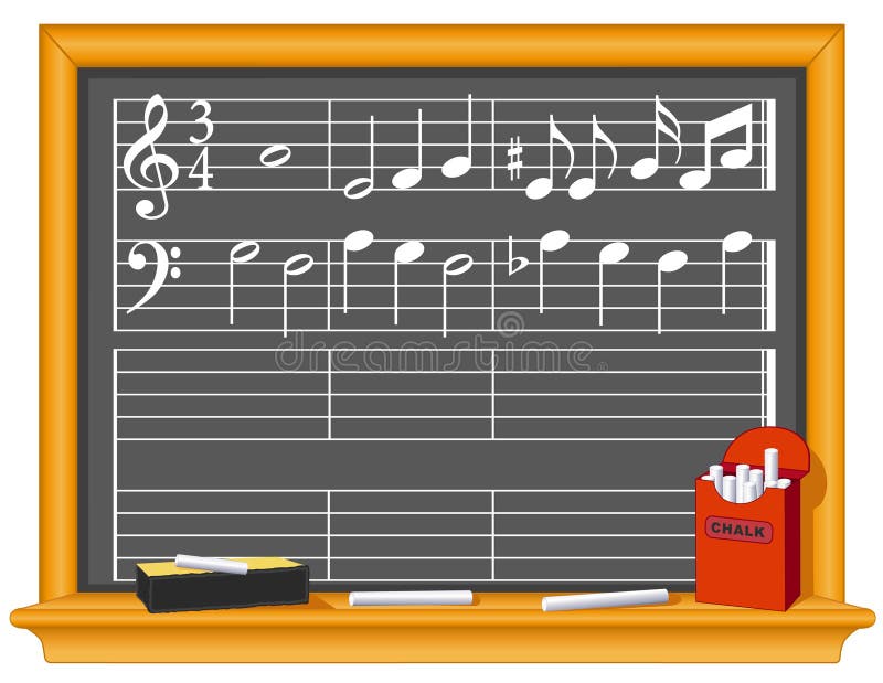 Music Notes Chalk Stock Illustrations – 411 Music Notes Chalk Stock ...