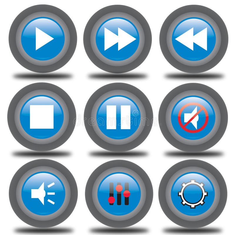 Music stock illustration. Illustration of blue, apps - 100061267