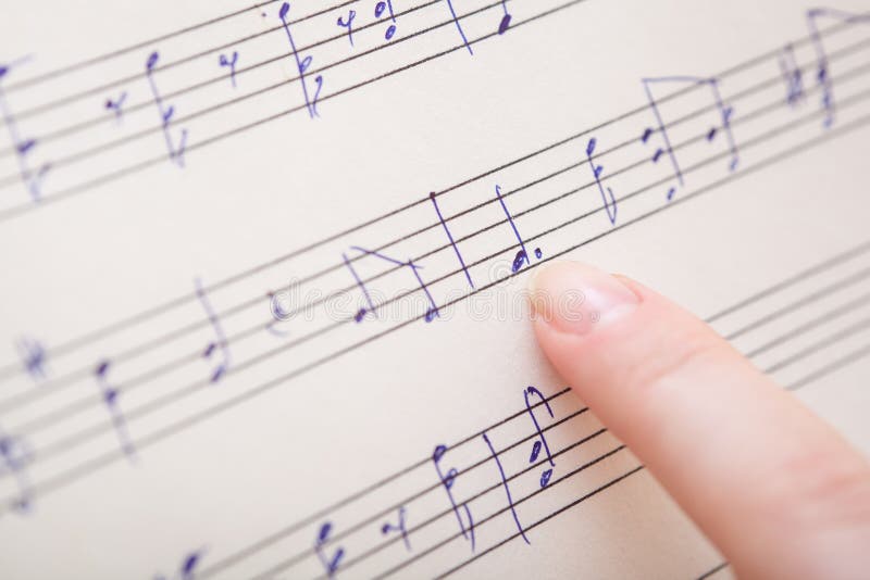 Music Book with Hand Written Notes Stock Image - Image of concept ...