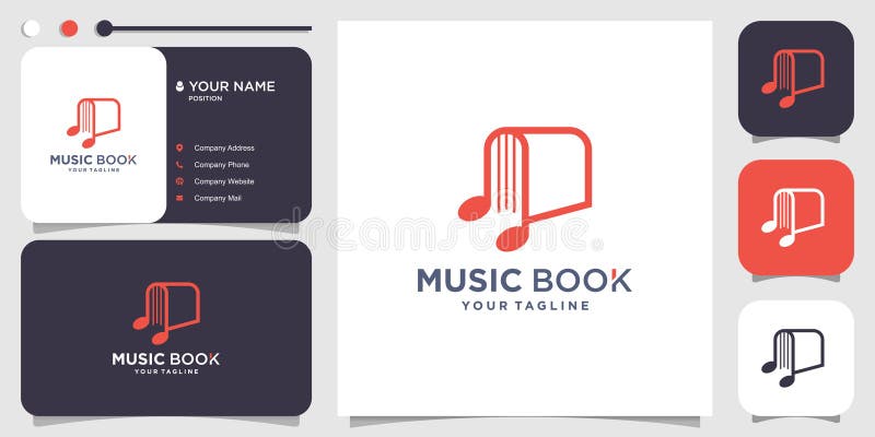 Music Book Logo Idea Creative Abstract Concept Premium Vector Stock ...