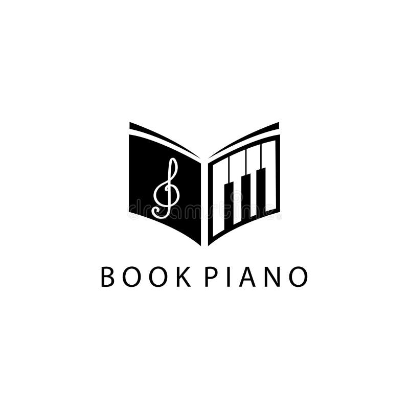 Music Book Logo Piano Design Vector Illustration Stock Vector ...