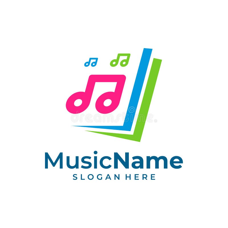Music Book Logo Template Design Vector, Emblem, Design Concept ...