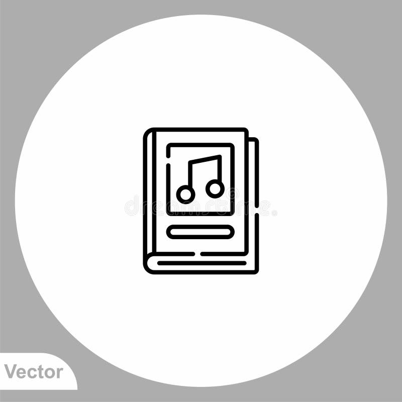 Music Book Vector Icon Sign Symbol Stock Vector - Illustration of ...