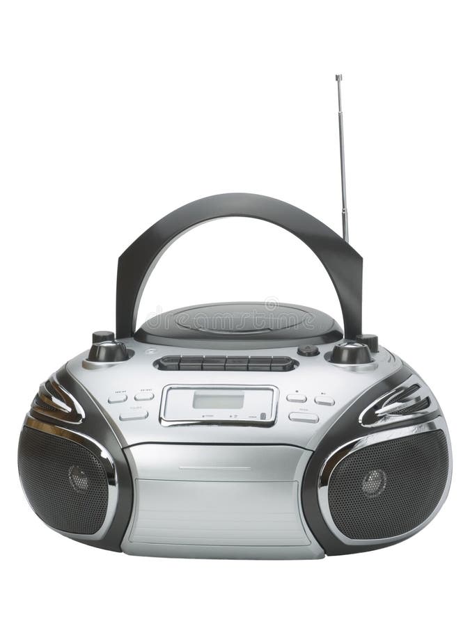 Music boom box stock image. Image of record, antenna, forward - 2455799