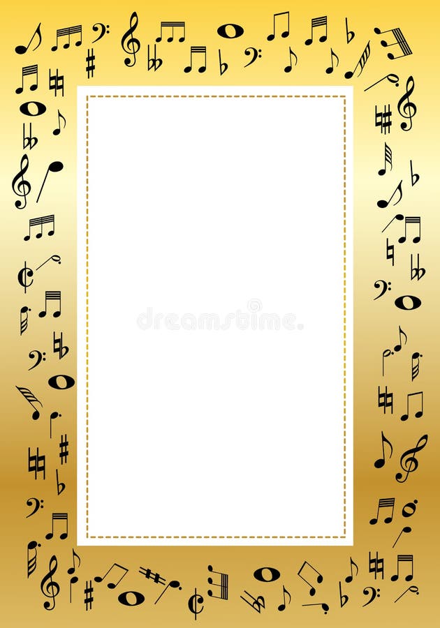 Jazz Music Notes Frames Printable Sheet Music Template Bass And