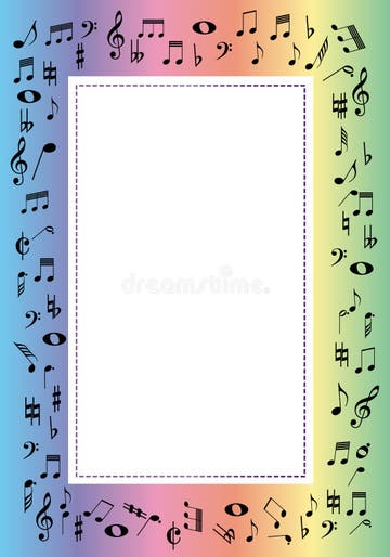 Music border stock vector. Illustration of funk, customer - 21210620