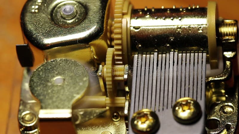 Music Box Inner Workings Metal and Plastic Stock Video - Video of ...