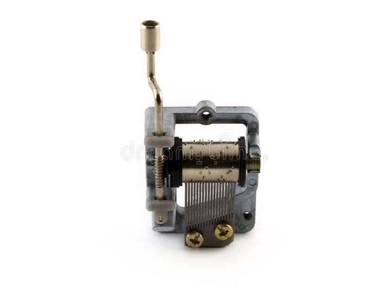 Music Box Mechanism on White Background Stock Image - Image of melody ...